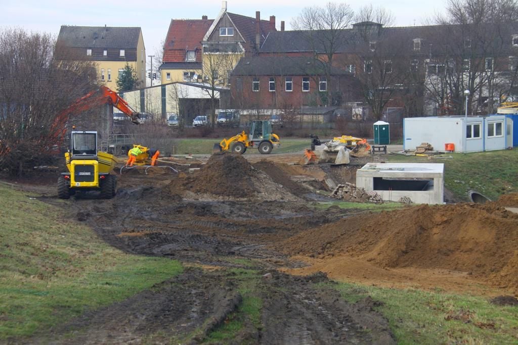 Die Ems in Greven nach dem Hochwasser