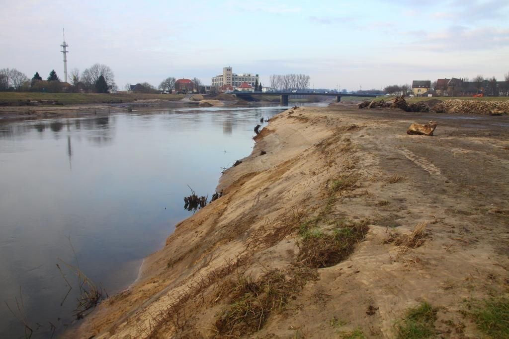 Die Ems in Greven nach dem Hochwasser