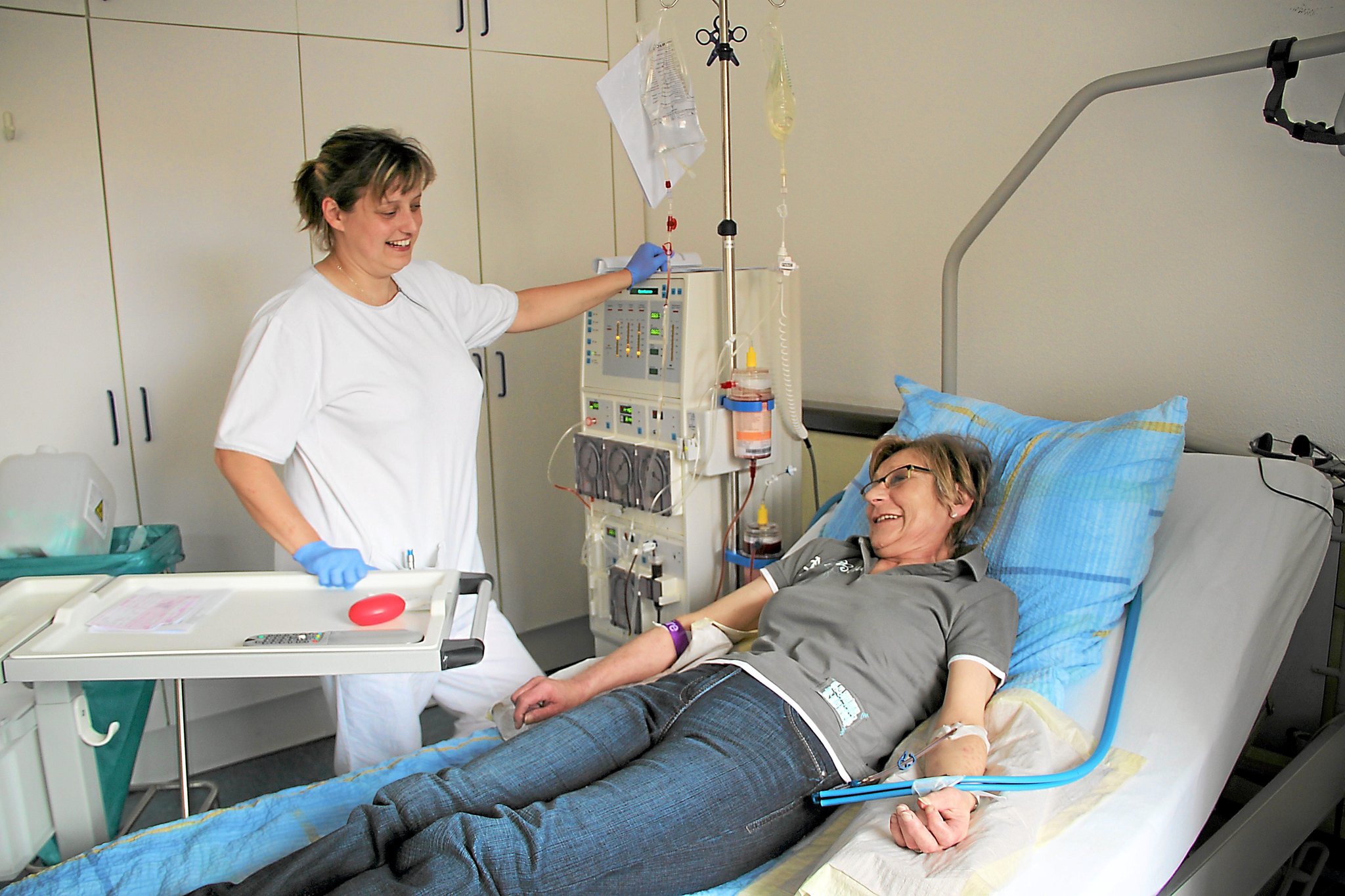 Apherese filtert das Blut