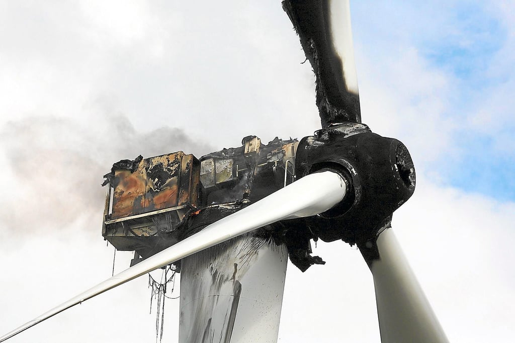 Windrad in Brand geraten