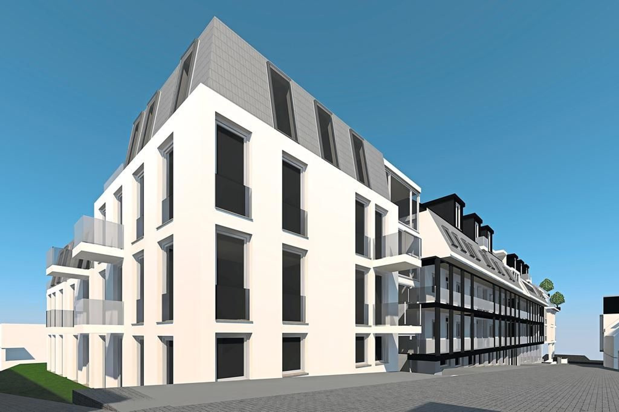 Wo auf der Fassade Moos wächst