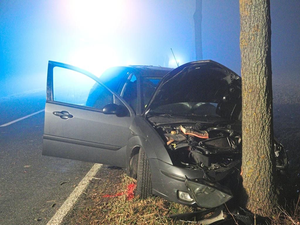 Auto prallt gegen Baum – Mann schwer verletzt