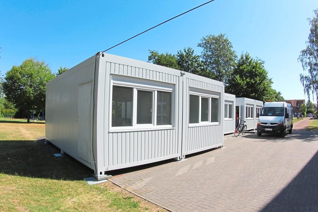 Das „Container-Dorf“ steht