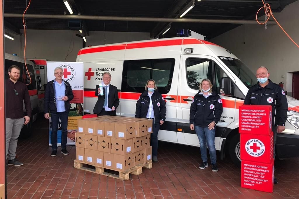 Hygienesprays an DRK gespendet