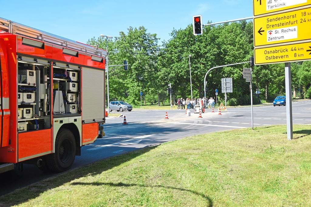 Teilsperrung im Kreuzungsbereich