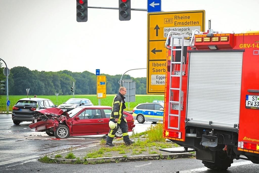 Vier Verletzte an der Ampel