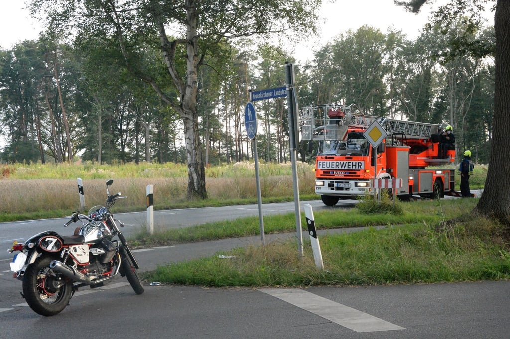 Motorradfahrerin in Lintel schwer verletzt