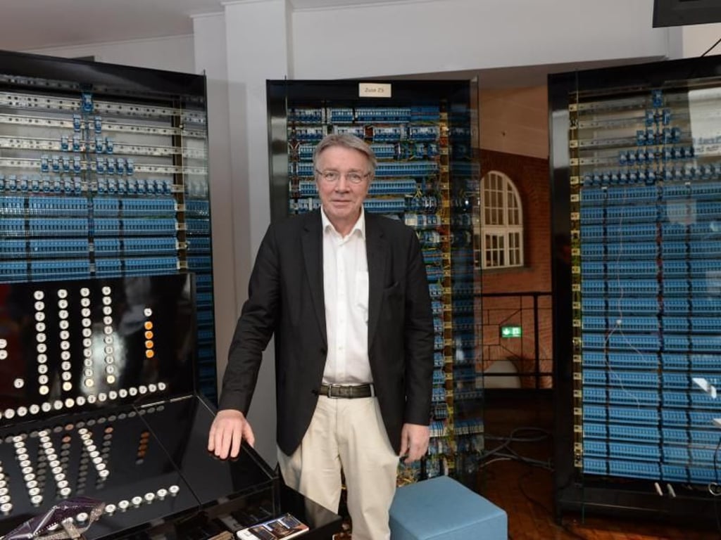 Horst Zuse präsentiert Nachbau des Z3 in Berlin