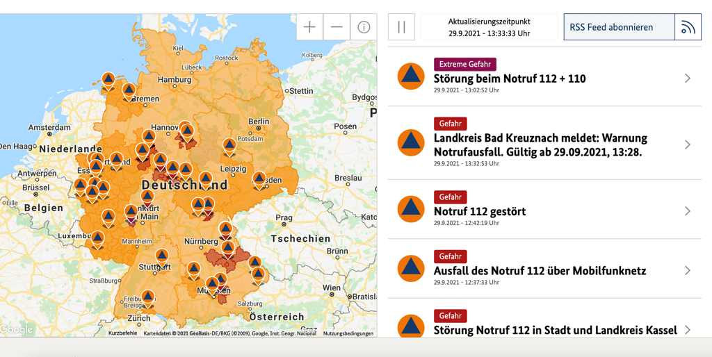 Notruf 112 wieder über Handy erreichbar