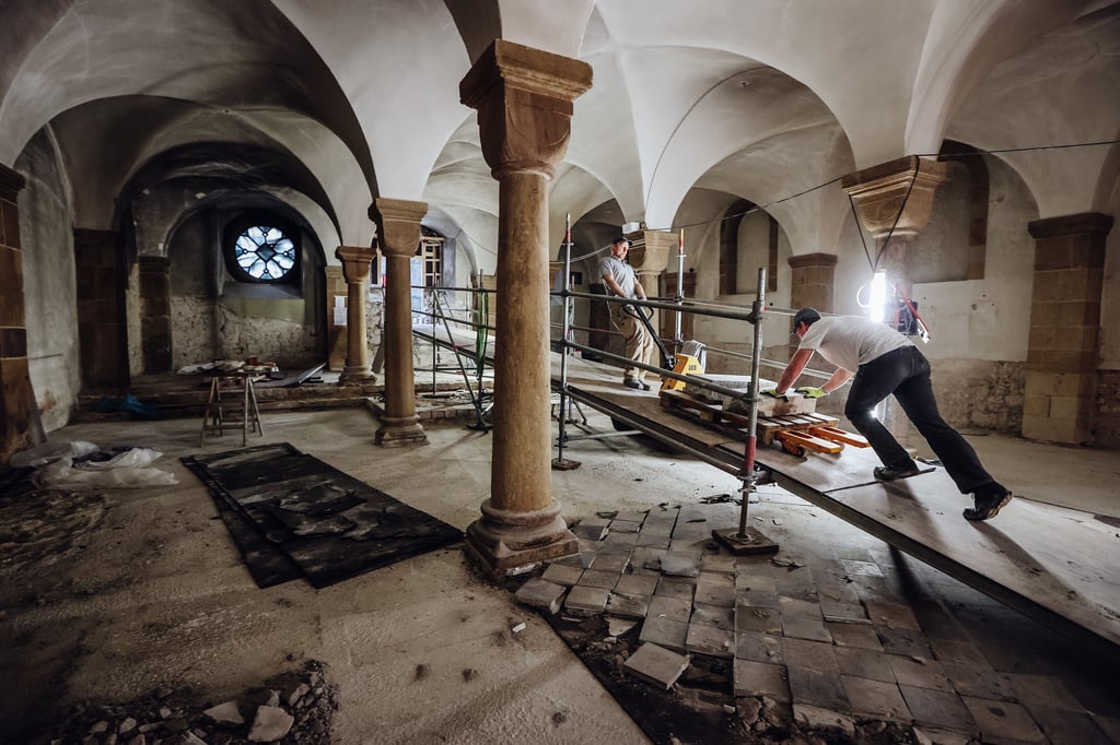 So sieht es aktuell in der Krypta des Paderborner Doms aus So sieht es aktuell in der Krypta des Paderborner Doms aus