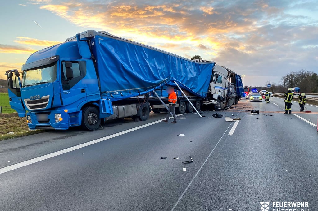 Gütersloh: A2 nach Lkw-Unfall weiterhin teilweise gesperrt