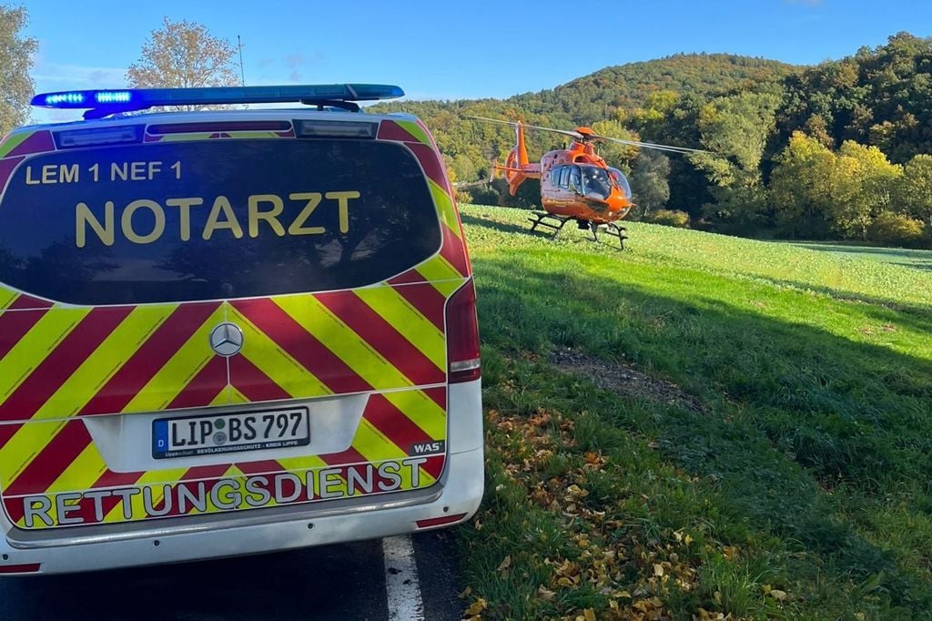 Kalletal: Mann im Auto eingeklemmt