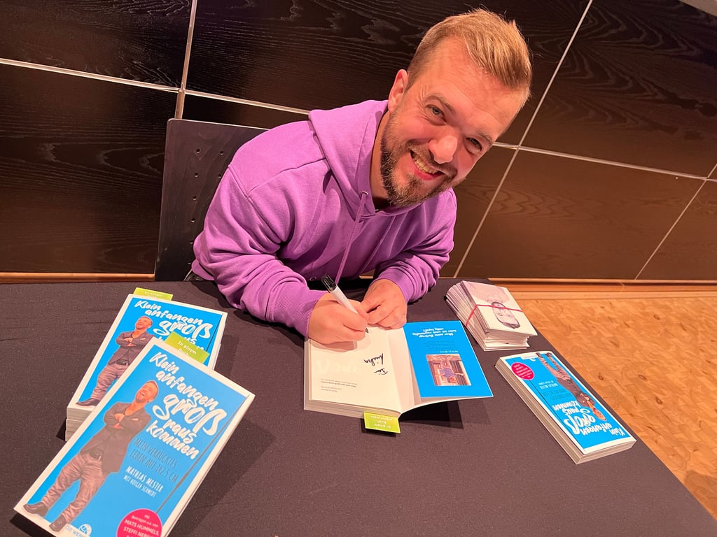 Mathias Mester spricht in Löhne über sein Leben auf 1,42 Metern