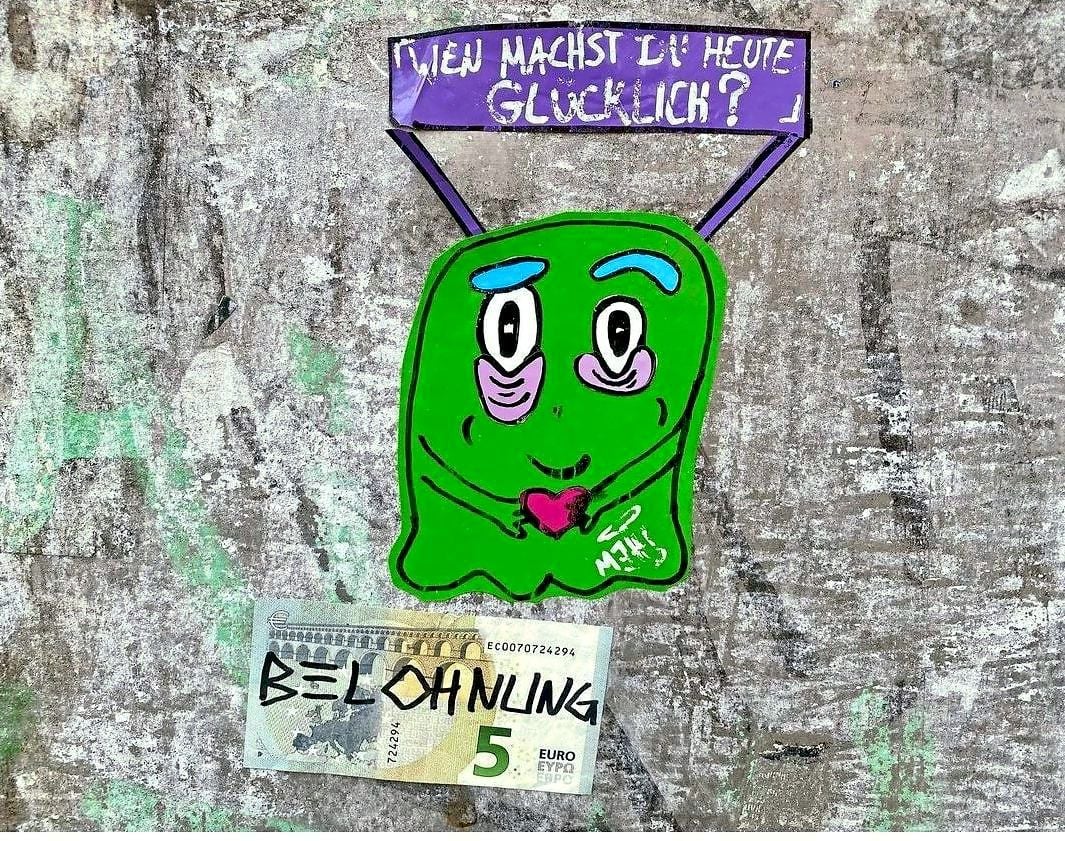 Aufkleberkampagne des münsterischen Künstlers Oliver Breitenstein