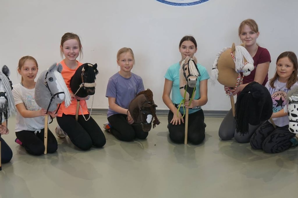 Im Galopp über den Hallenboden