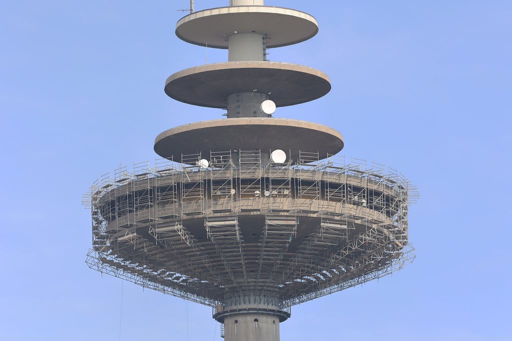 Funkturm-Sanierung in 100 Metern Höhe