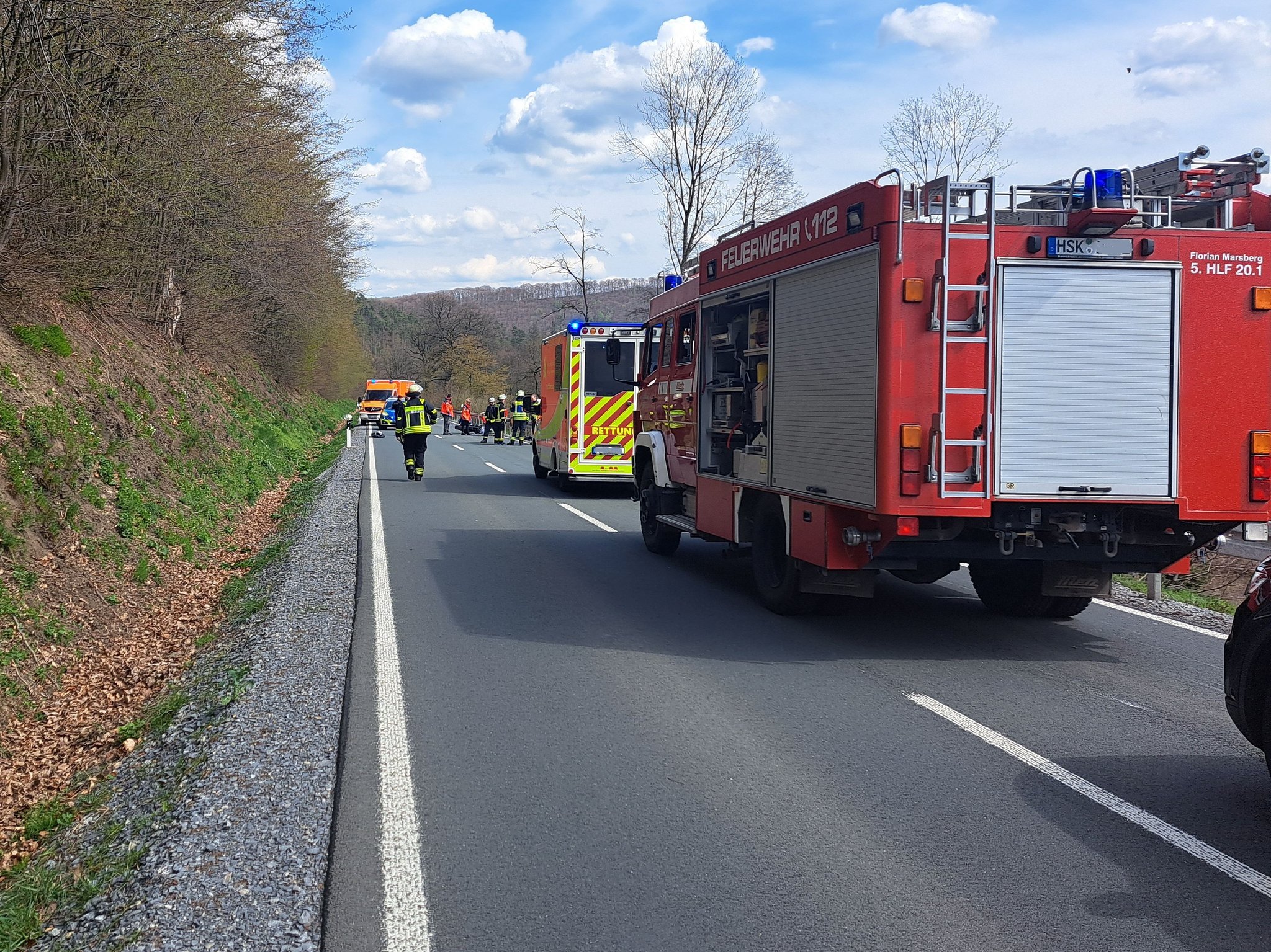 Schwerer Motorradunfall zwischen Marsberg und Essentho