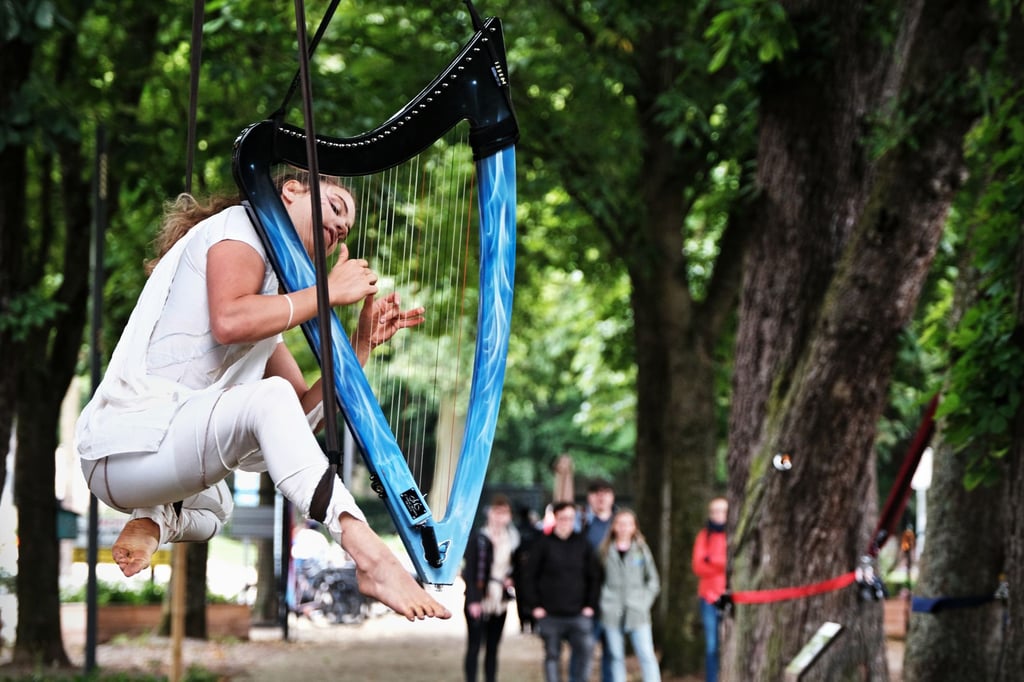 Fotoimpressionen: Faszinierende Seilakrobatik zwischen den Bäumen der ...