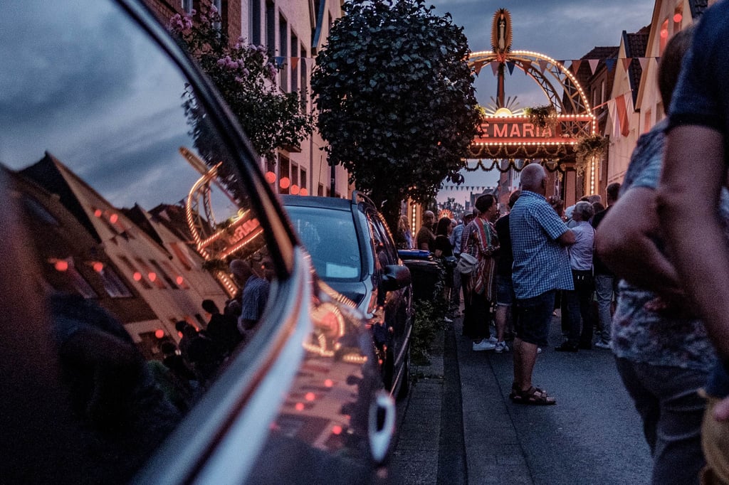 Warendorf in rotem Licht