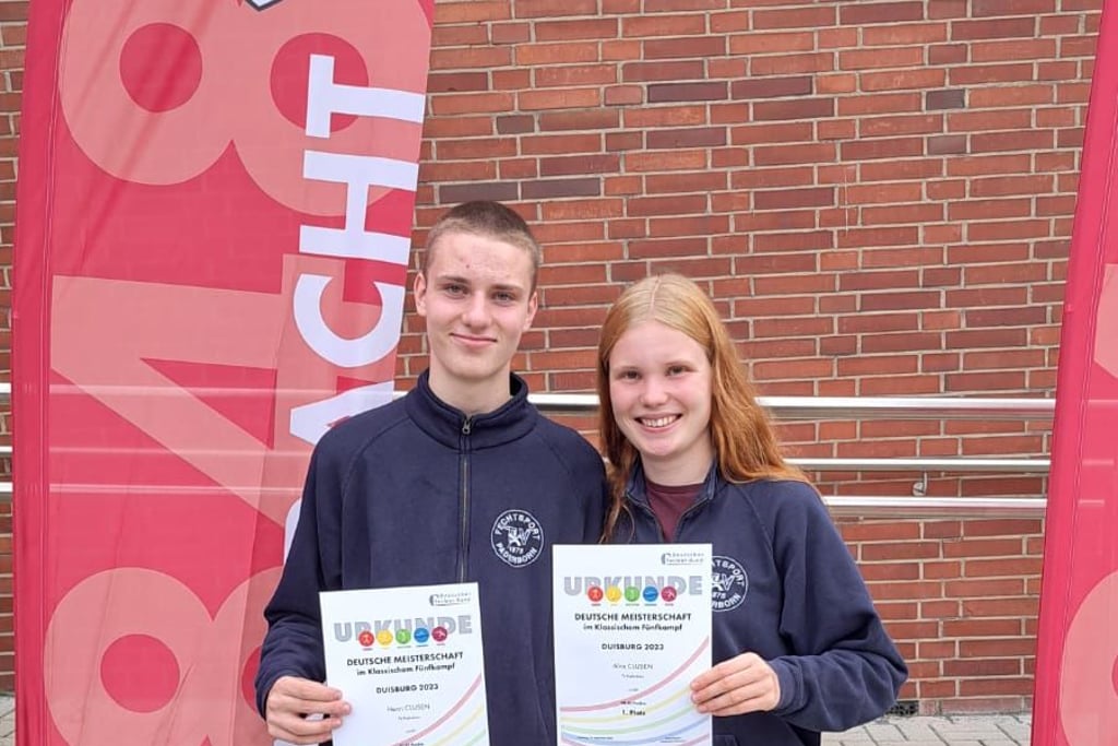 Geschwister vom TV 1875 Paderborn glänzen beim Klassischen Fünfkampf