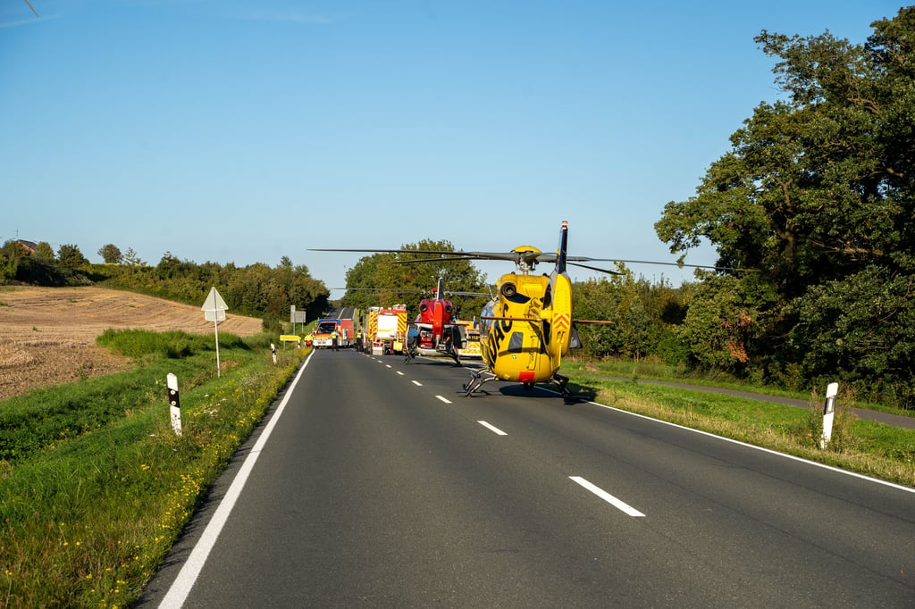 Unfall in Beckum: Zwei Motorradfahrer schwer verletzt