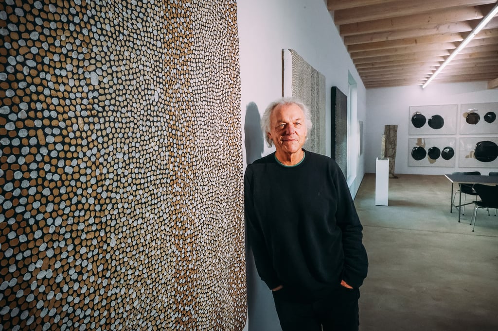 Kreise und Linien in abstrakter Form: Werner Schlegel stellt in ...