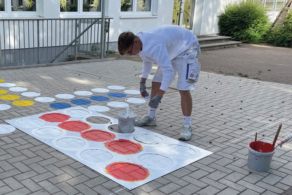 Spenge: Schulhof in Hücker-Aschen bekommt viele bunte Pausenspiele