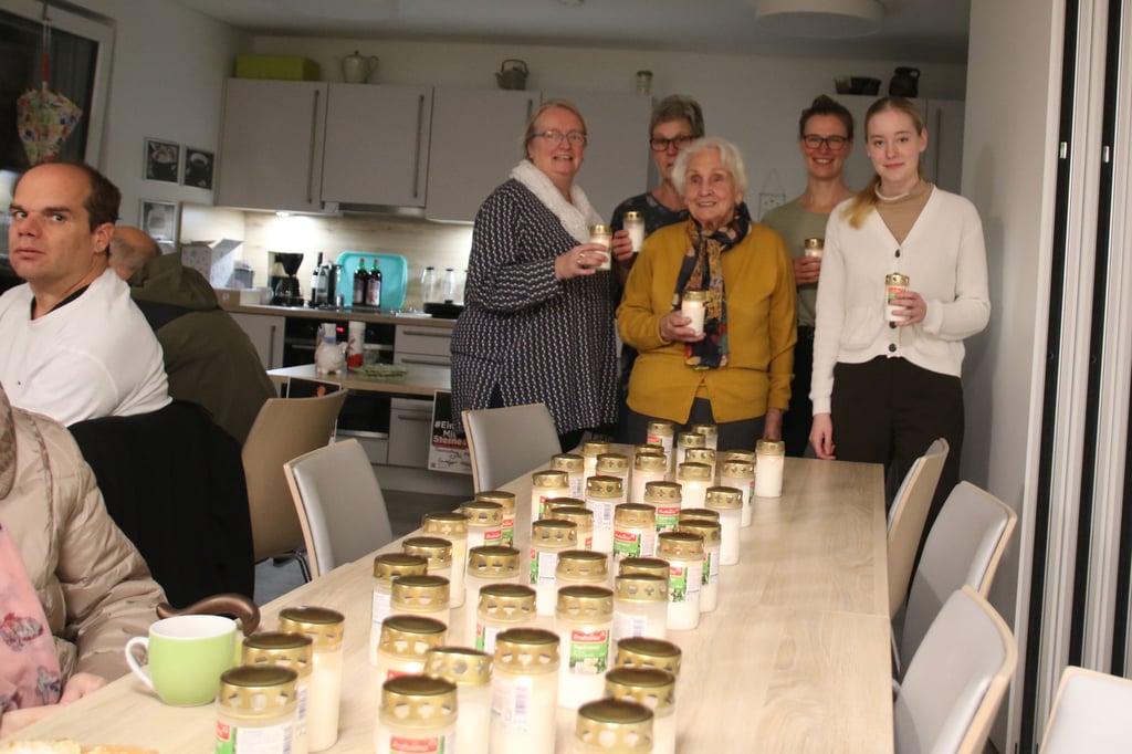 Leuchtendes Zeichen für Frieden
