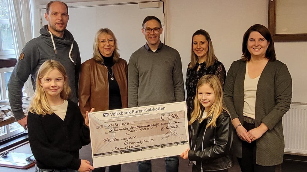 Salzkotten-Thüle: Schützen spenden 1000 Euro an Grundschule