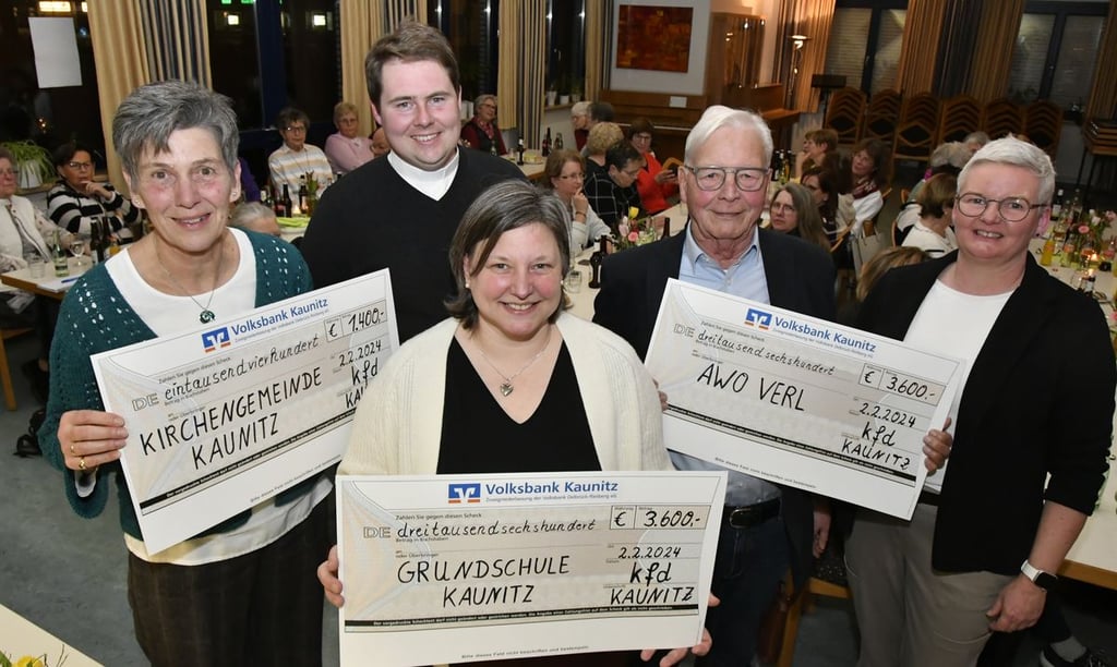 KFD Kaunitz überreicht8600 Euro an Spendengeldern