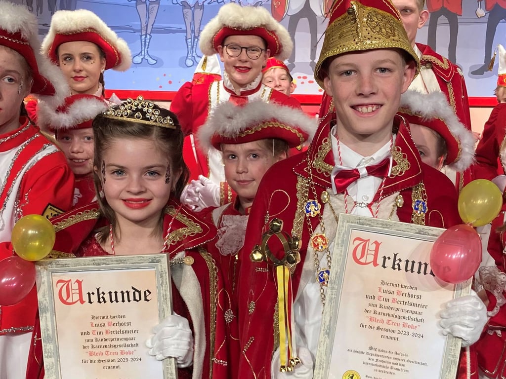 Delbrück-Boke: Luisa I. und Tim III. sind neues Kinderprinzenpaar