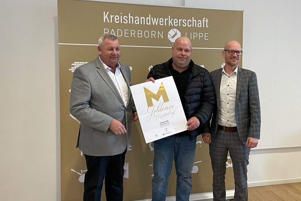 Goldener Meisterbrief für Franz Voß aus Delbrück