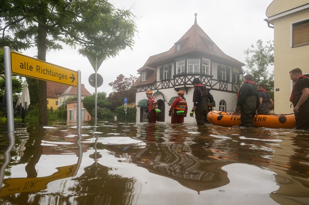 Dauerregen und Hochwasser in Süddeutschland