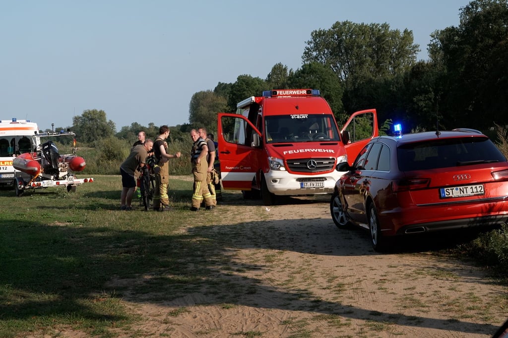 Rettungseinsatz an der Ems in Greven
