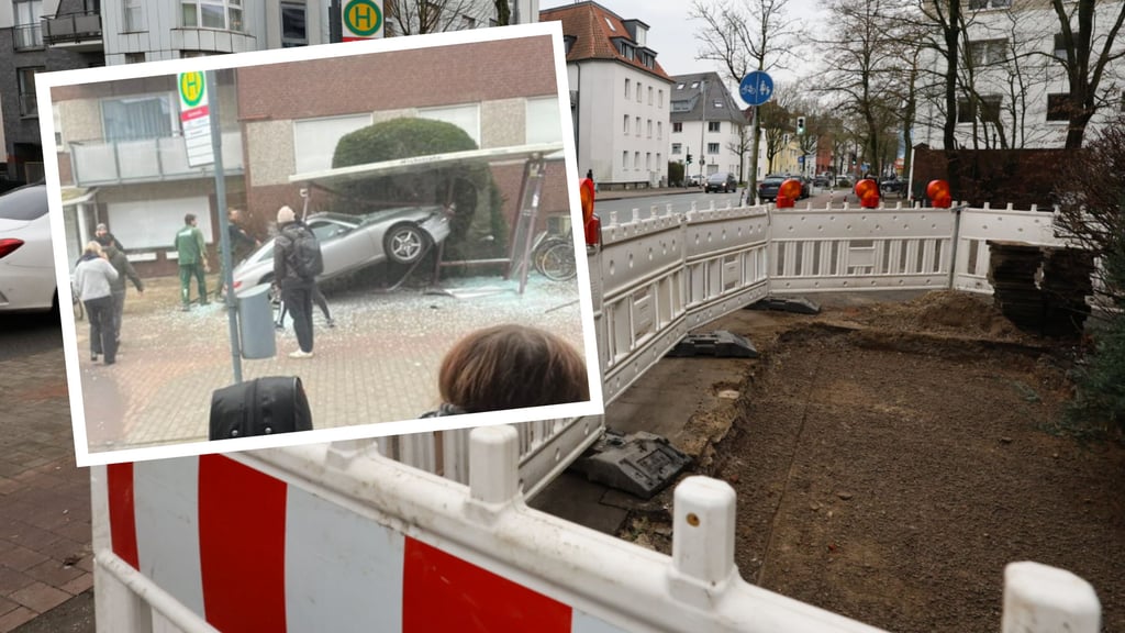 Münster: Porsche in Bushaltestelle gekracht – das sagt die Polizei