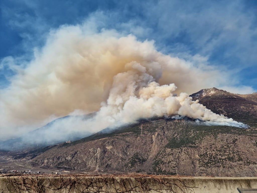Großer Waldbrand in Südtirol: Löscharbeiten dauern an