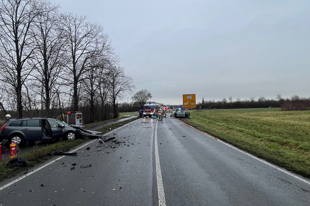 B235 in Olfen: Schwerer Unfall am Montag